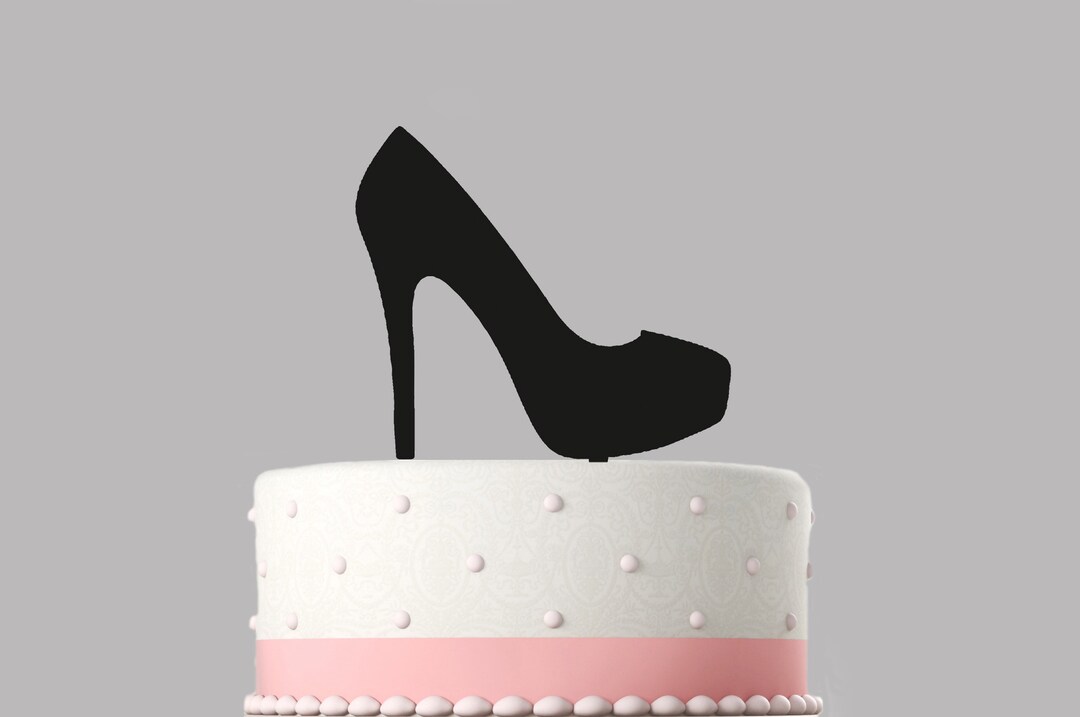 Birthday Cake Topper High Heel Shoe Acrylic Cake Topper, Various ...