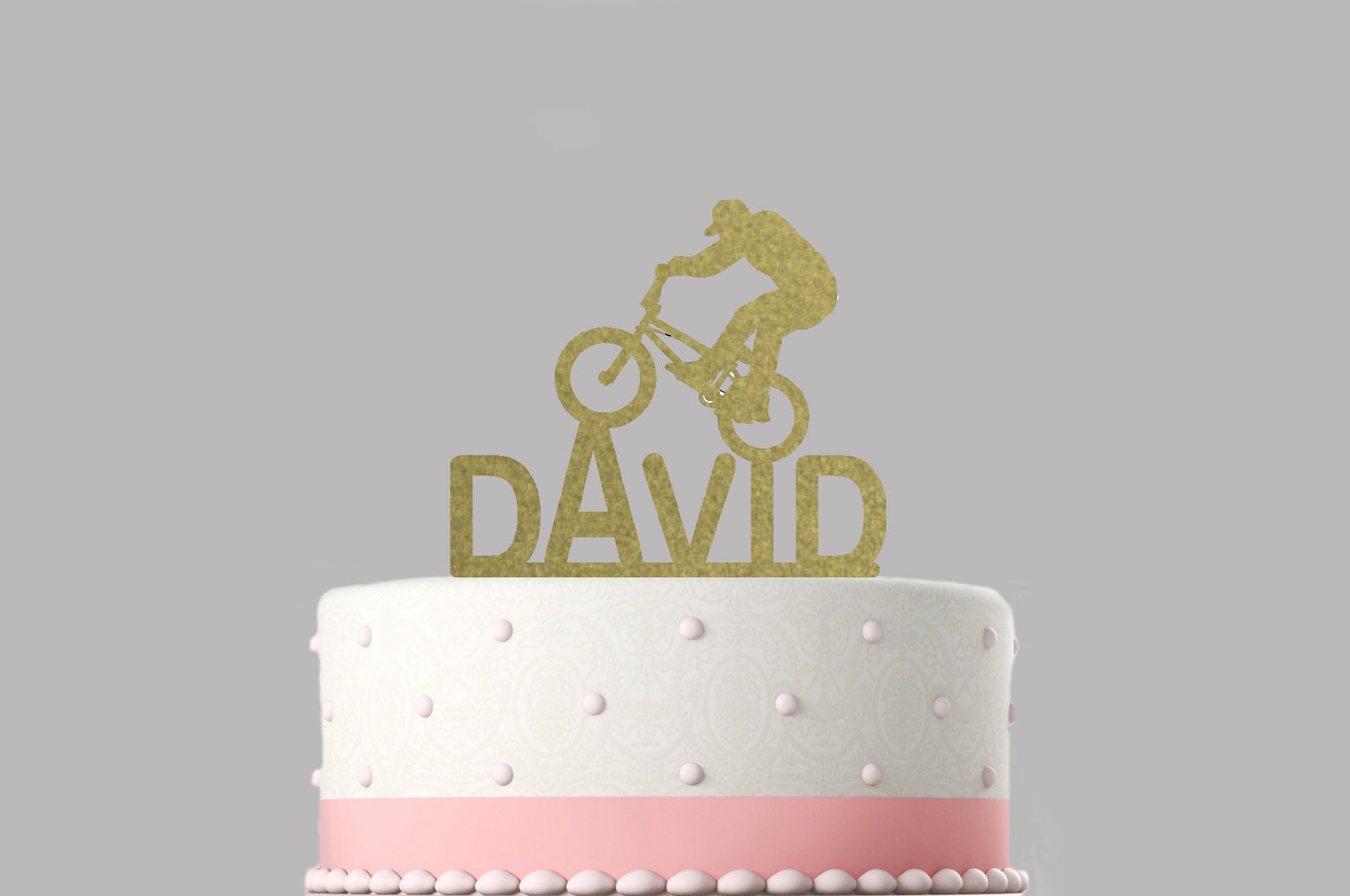 Birthday Cake Topper BMX Bike Personalised Acrylic Cake - Etsy
