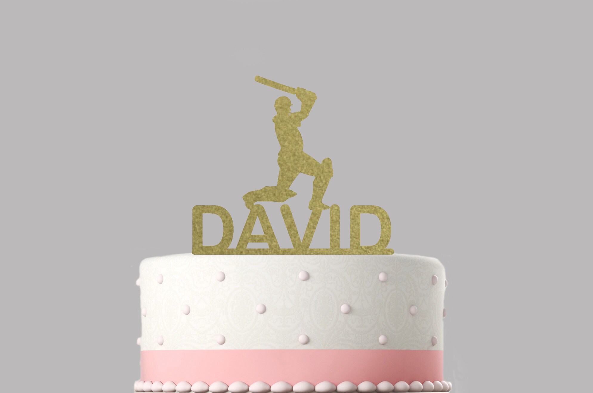 Cricket Player Personalised Cake Topper Acrylic NAME Happy - Etsy UK