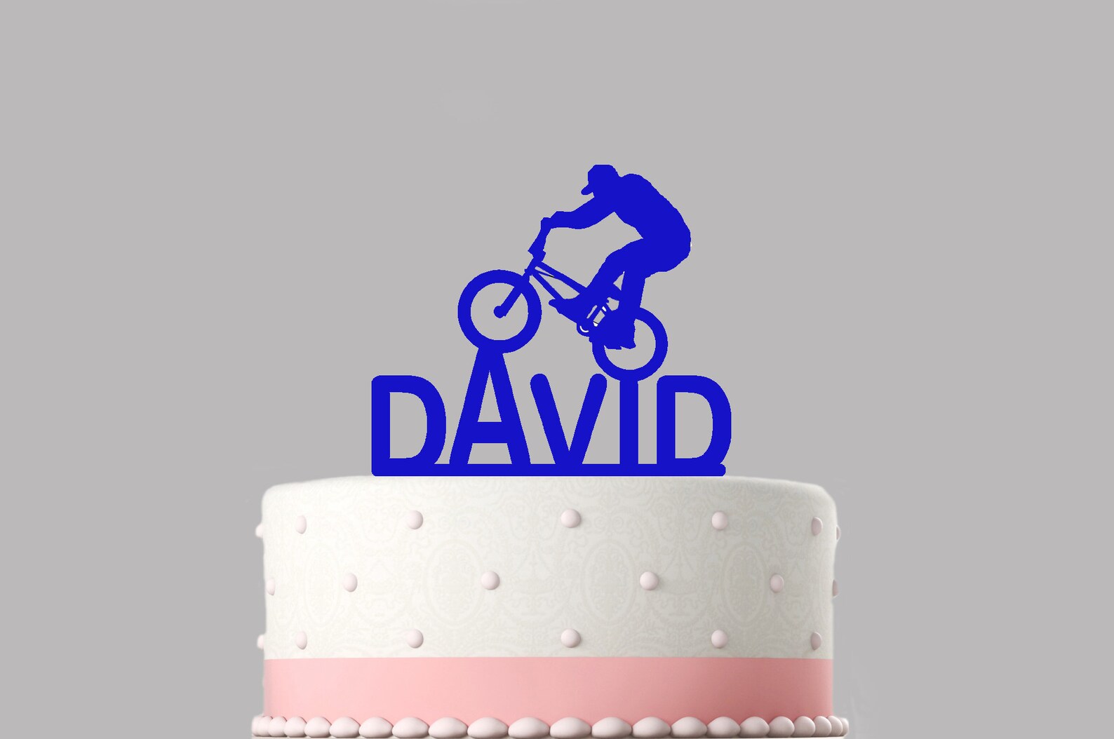 Birthday Cake Topper BMX Bike Personalised Acrylic Cake - Etsy