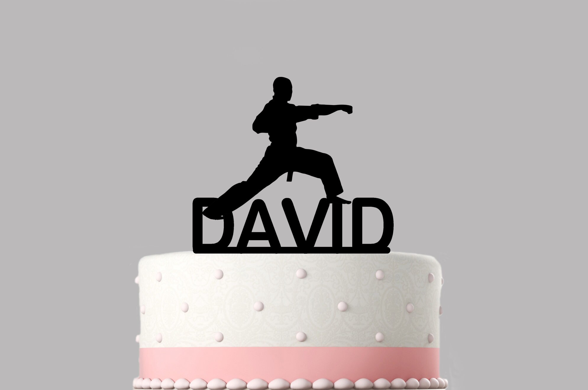 Birthday Cake Topper Karate Taekwondo Personalised Acrylic - Etsy
