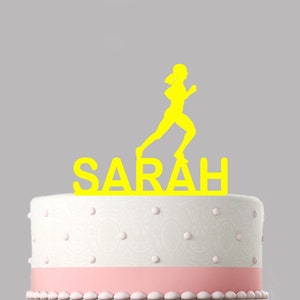 Birthday Cake Topper Female Runner Personalised Acrylic Cake Topper ...