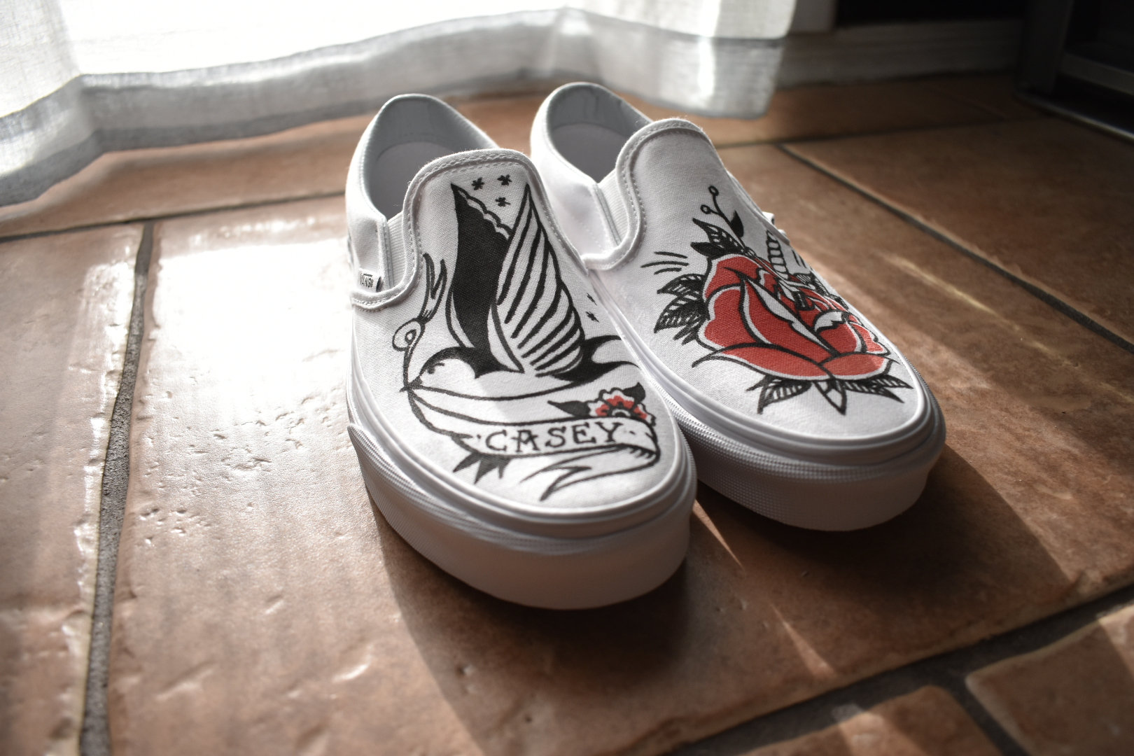 Custom Vans - Etsy