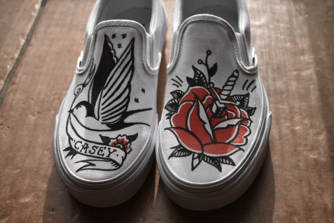 Custom Vans - Etsy