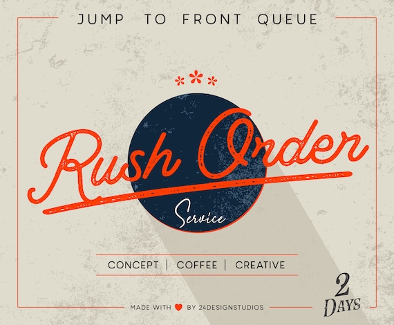 Rush Order Rush Hour Service Hurry Service Rush Service | Etsy UK