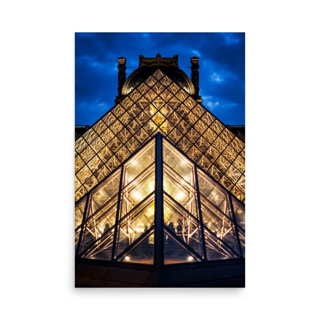 Paris "blue Symmetrical Louvre" Photo Print, Alignment of the Louvre ...