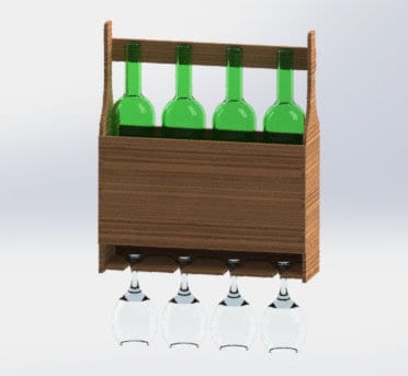 Hanging Wine Rack Laser CNC Vector Cut Files DXF SVG - Etsy