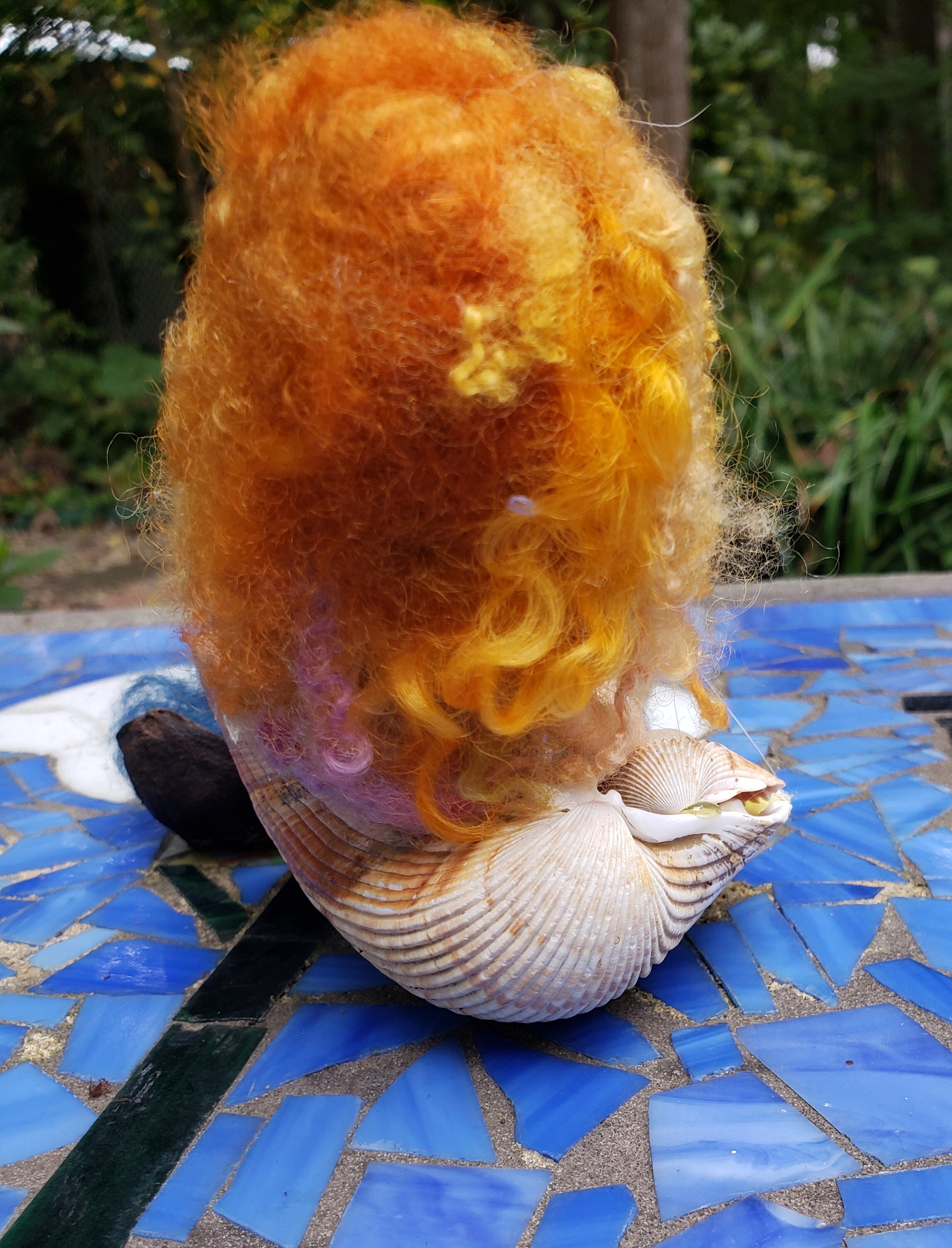 Needle Felted Mermaid in Her Own Seashell With Her Baby - Etsy