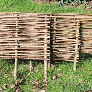Hazel Wood Lawn Edging Fence- 40cm (height) - Etsy
