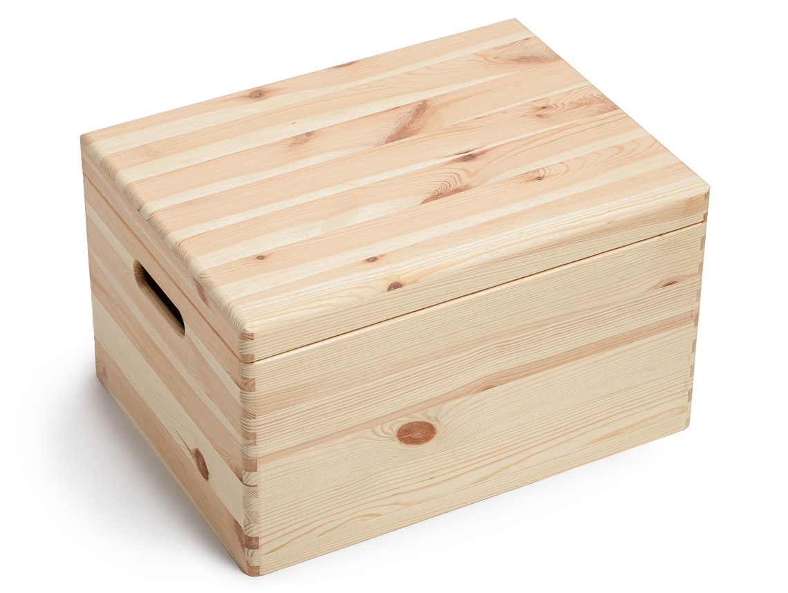 Wooden Storage Box With Lid - Safe Place - Etsy UK