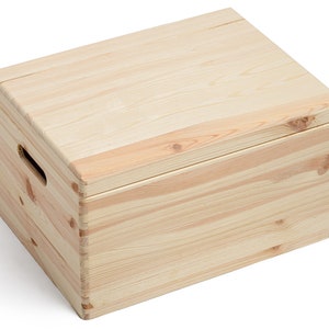 Wooden Storage Box With Lid - Safe Place - Etsy UK