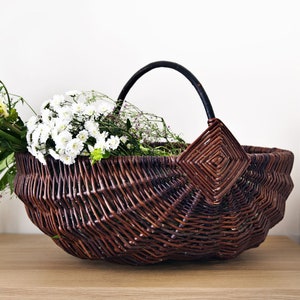 Wicker Trug Basket - Etsy UK