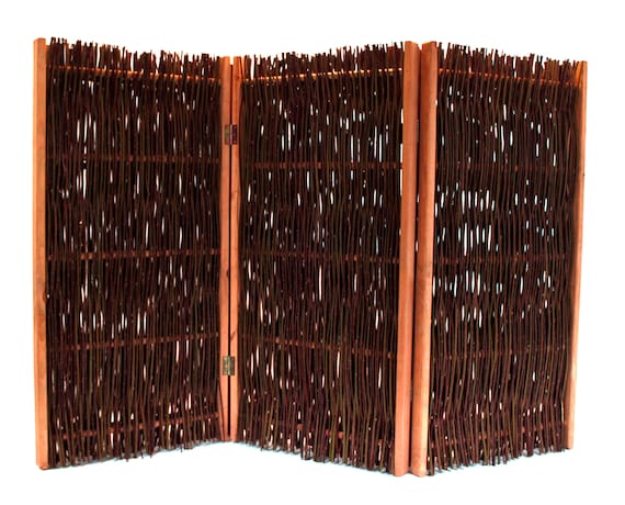 Prestige Wicker Willow Garden Screen Divider Paravan Foldable | Etsy