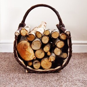 Wicker Willow Log Carrier Basket - Etsy