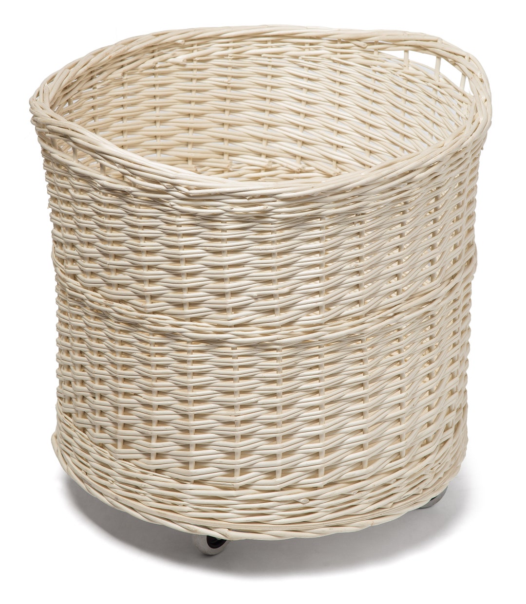 Prestige Wicker White Storage Display Basket on Wheels - Etsy