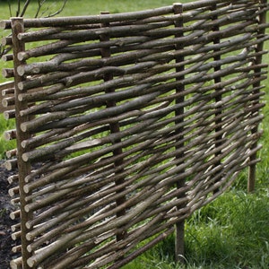 Woven Hazel Border Edging Fence 60cm Height - Etsy