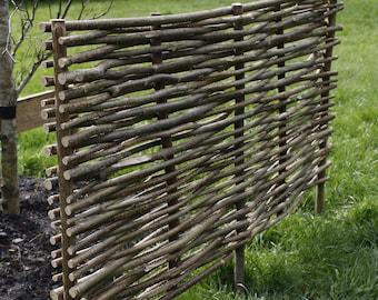 Hazel Wood Lawn Edging Fence 40cm height - Etsy