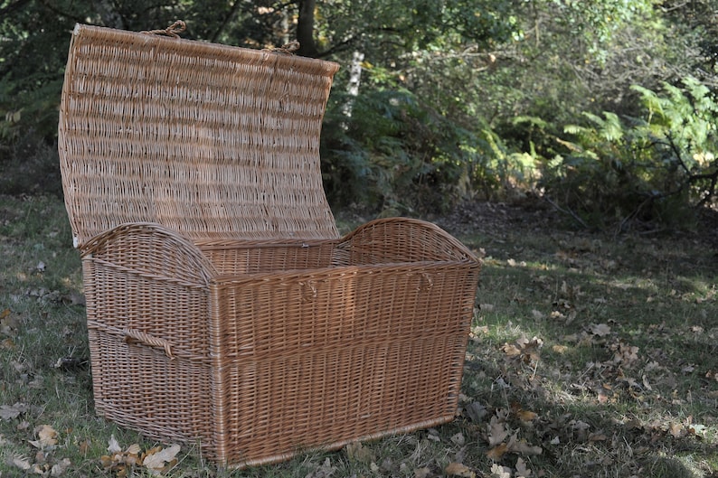 Wicker Chest Storage Basket - Etsy