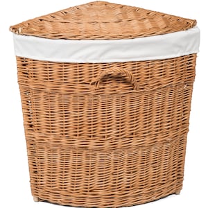 Corner laundry bin store
