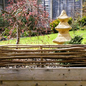 Hazel Wood Lawn Edging Fence- 20cm (height) - Etsy