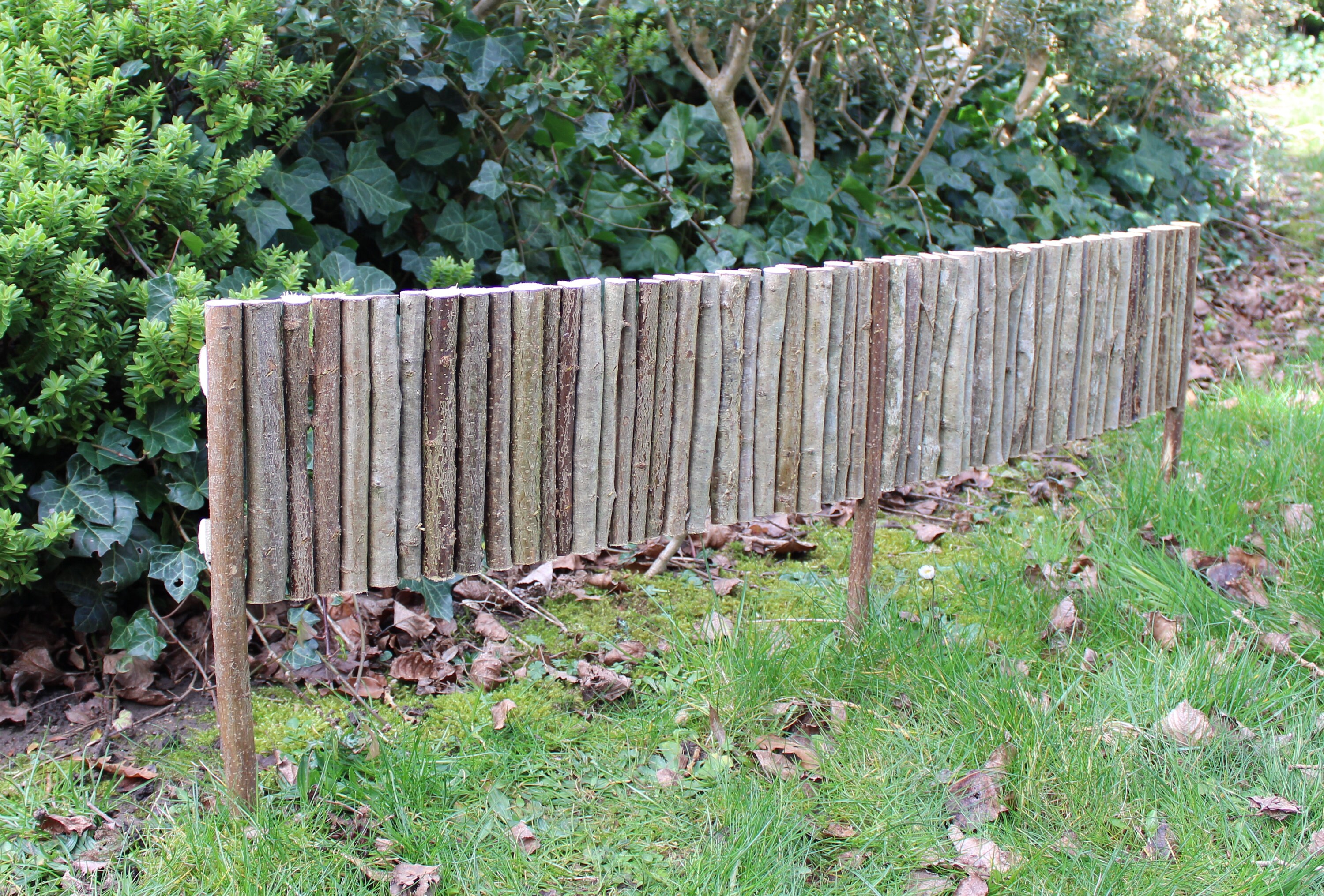 Hazel Wood Garden Fence Border Edging Lawn 20cm Height - Etsy UK