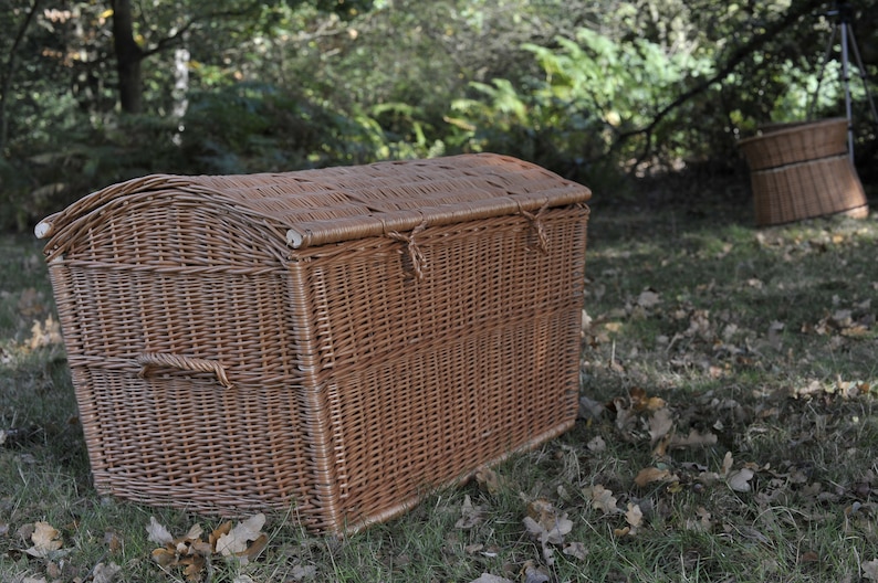 Wicker Chest Storage Basket - Etsy