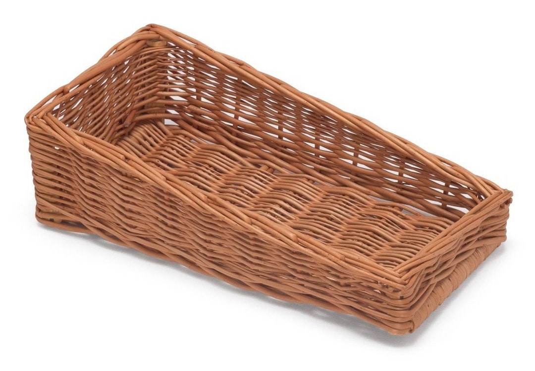 Sloping Wicker Display Basket 20x35cm - Etsy