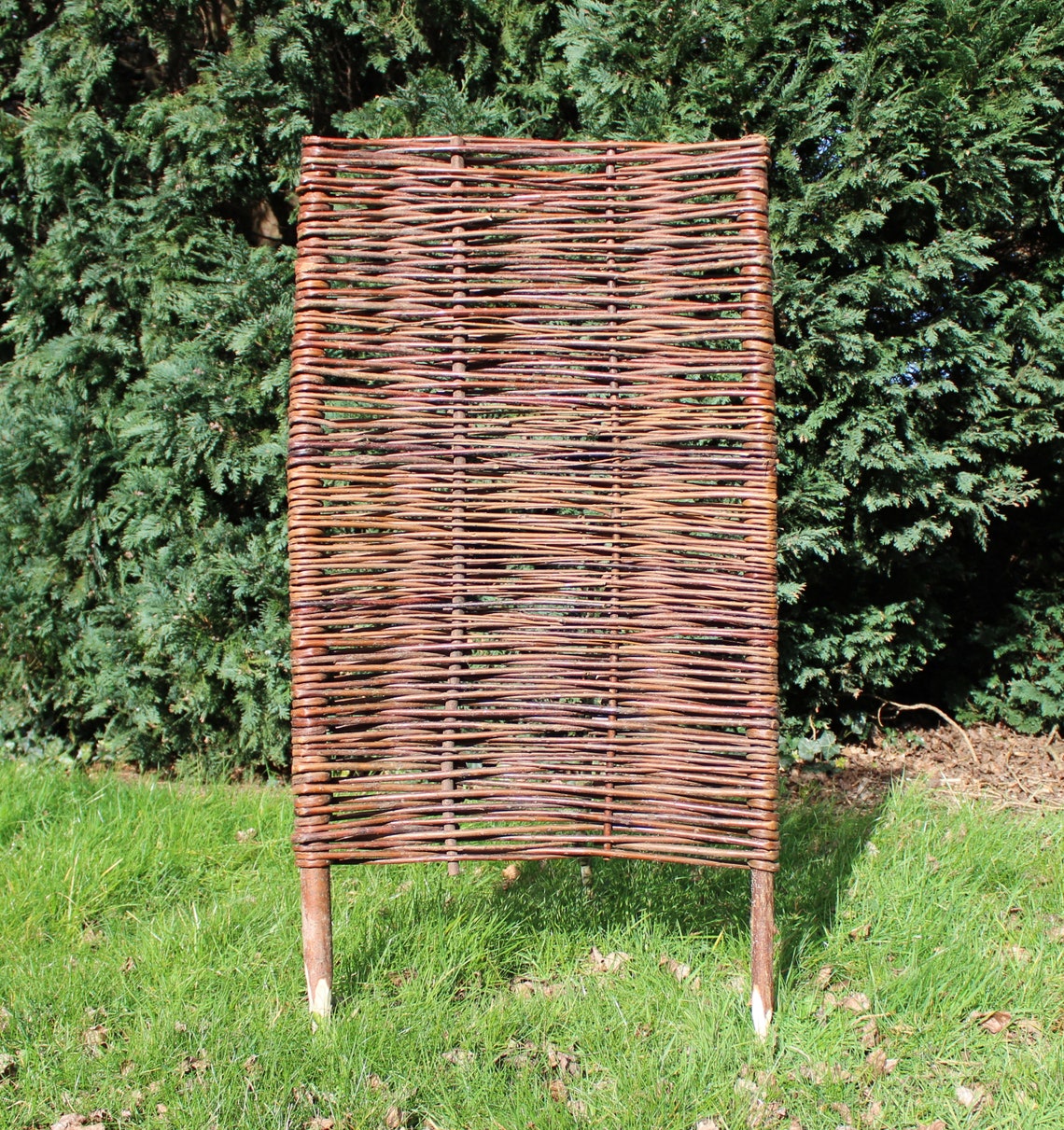 Woven Willow Wicker Hurdle Fence Panels - Etsy