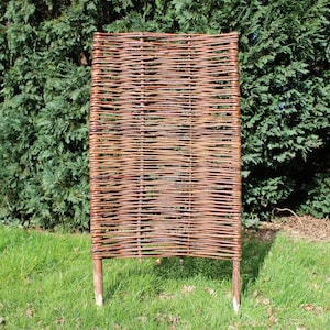 Woven Willow Wicker Hurdle Fence Panels - Etsy UK