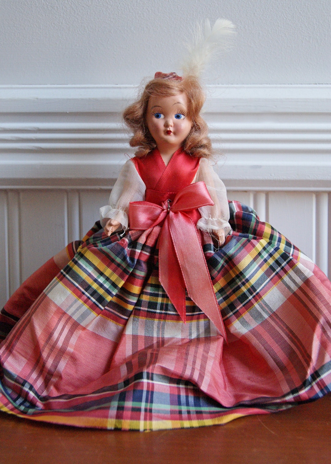 Vintage Marci Doll, 1940s Hard Plastic, Painted Eyes, Mohair - Etsy