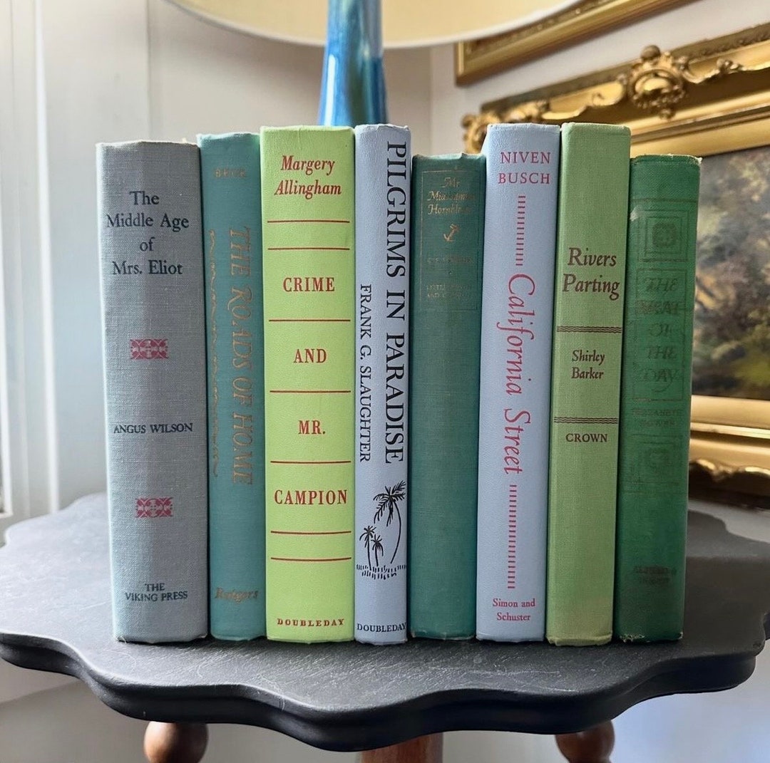 Pastel Vintage Book Stack - 8 Titles - Etsy