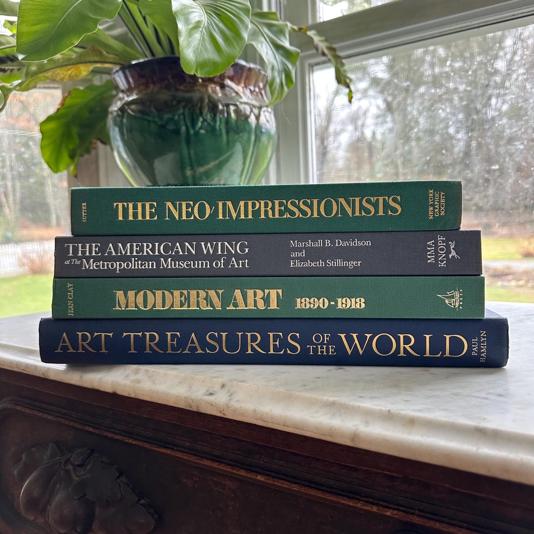 Colorful Stack of Vintage Coffee Table Art Books - 4 Titles - Etsy