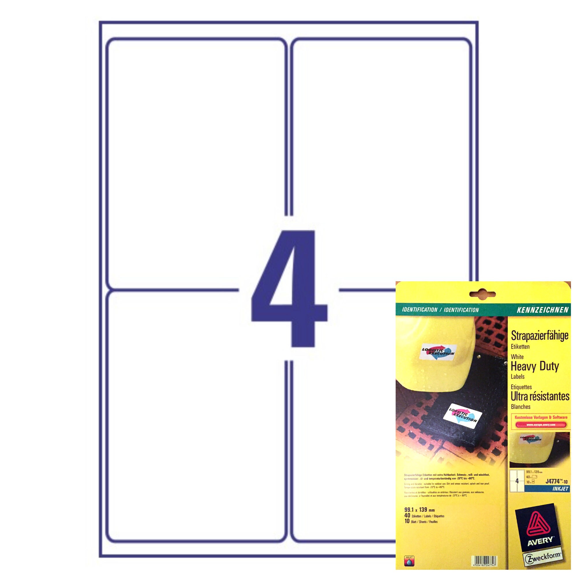 Inkjet Labels. A4. Free Templates. 10 Sheets - Etsy