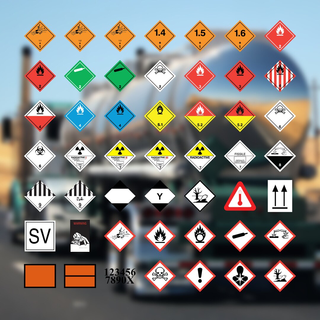 Signs #ADR, #GHS and #UN - Digital Files #pdf & #svg - Etsy