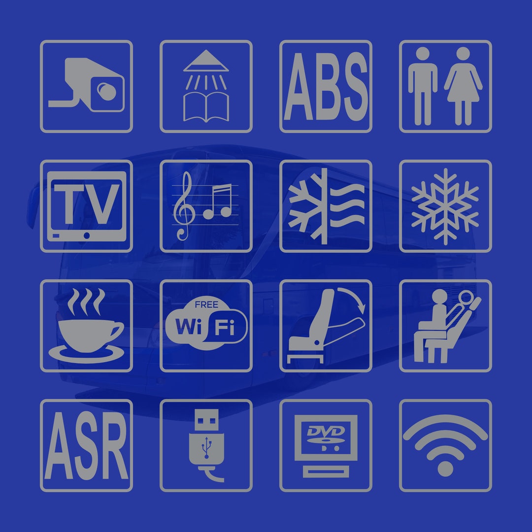 Pictograms for Buses - Digital Files. Pictograms for Bus - Digital ...