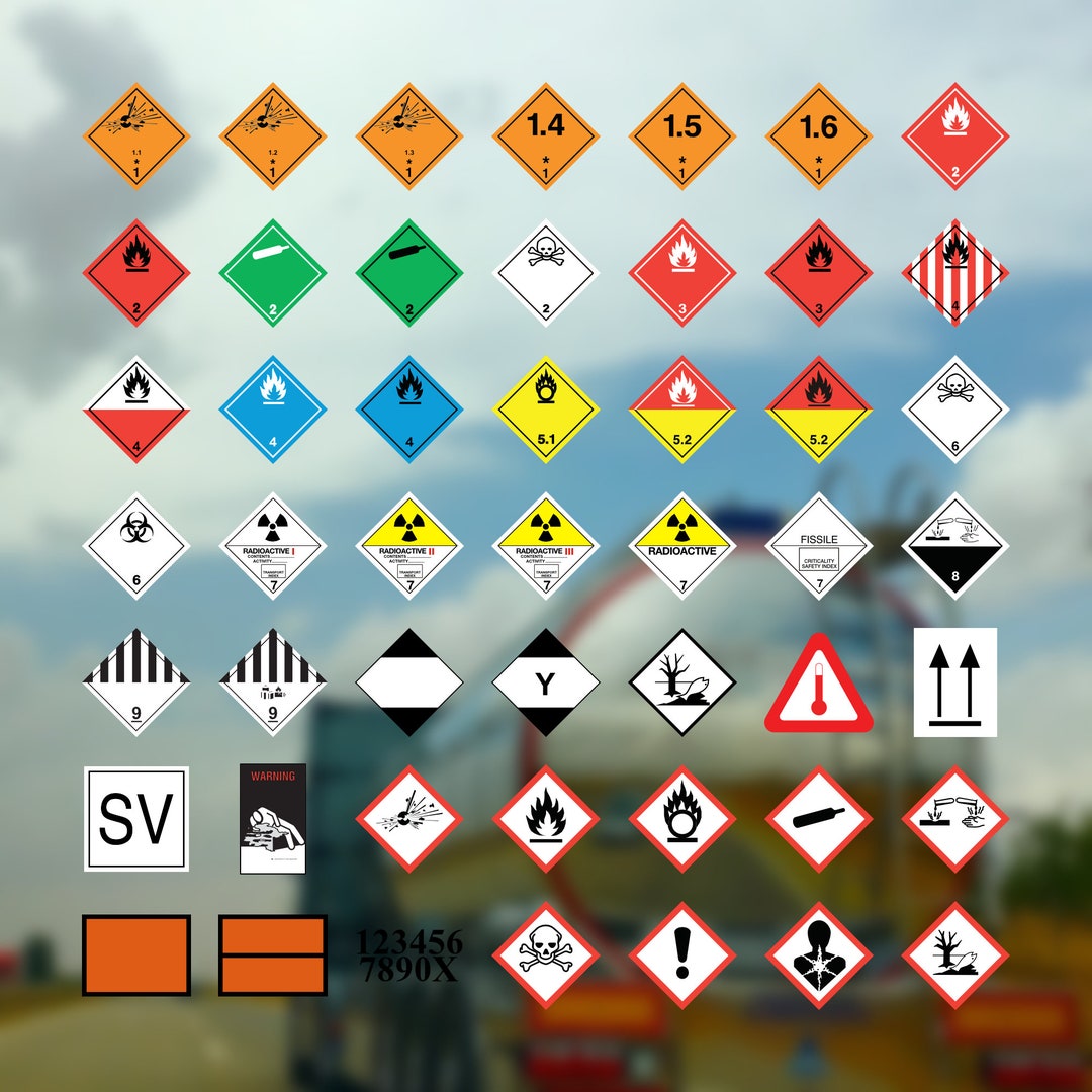 Signs #ADR, #GHS & #UN - Assets for Affinity Designer, Affinity Photo ...