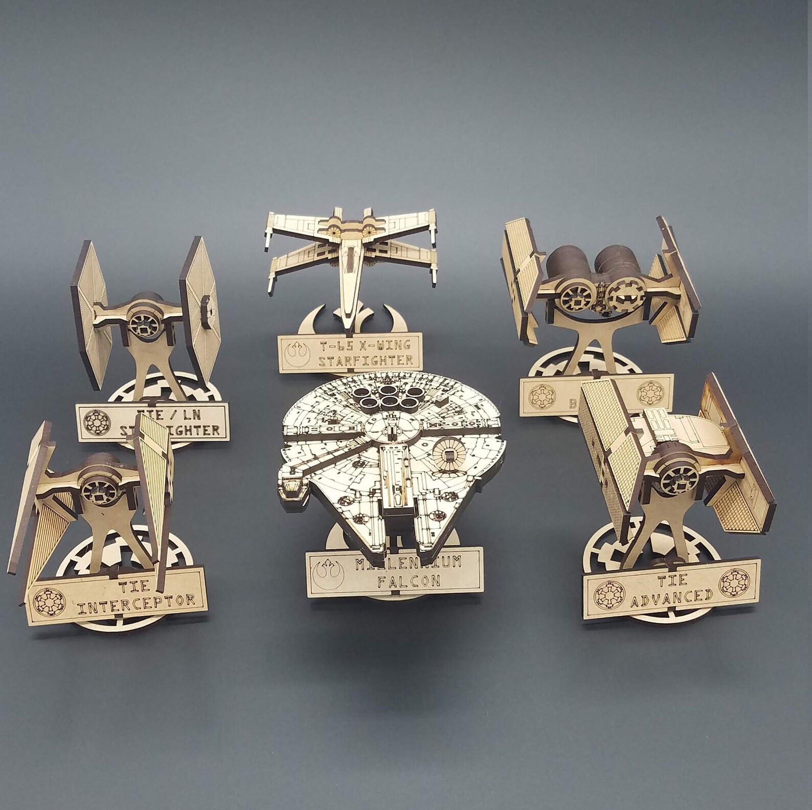 Star Wars Millennium Falcon - Laser Cut Model With Stand - Etsy
