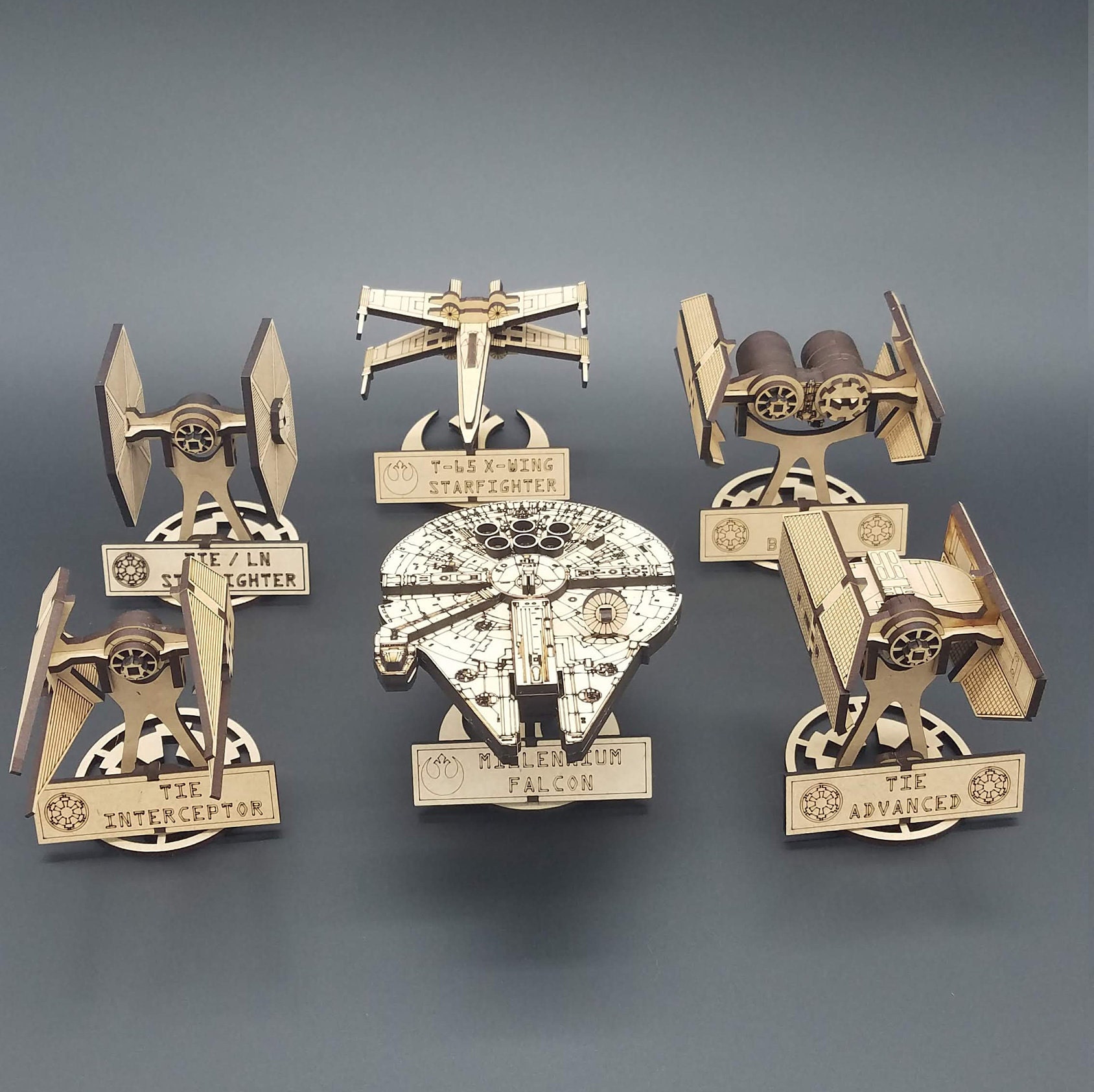 Star Wars Millennium Falcon Laser Cut Model With Stand - Etsy Hong Kong
