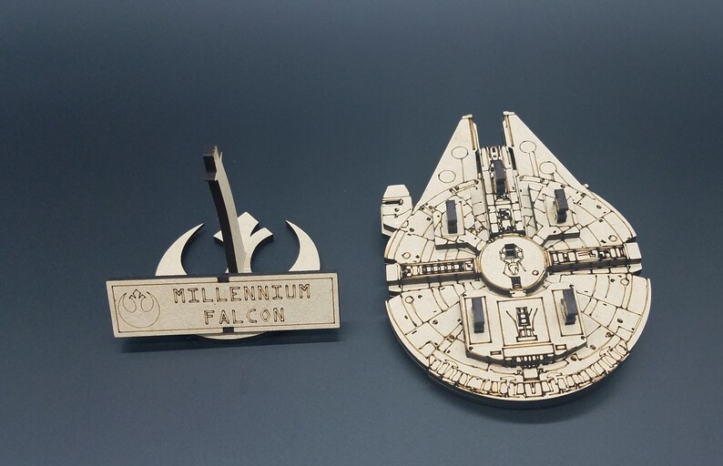 Star Wars Millennium Falcon - Laser Cut Model With Stand - Etsy