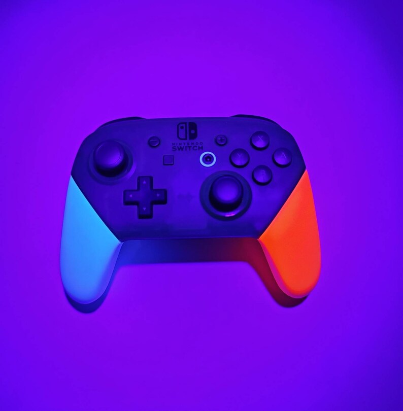 Nintendo Switch Pro Controller UV Reactive & Glow In The Dark | Etsy