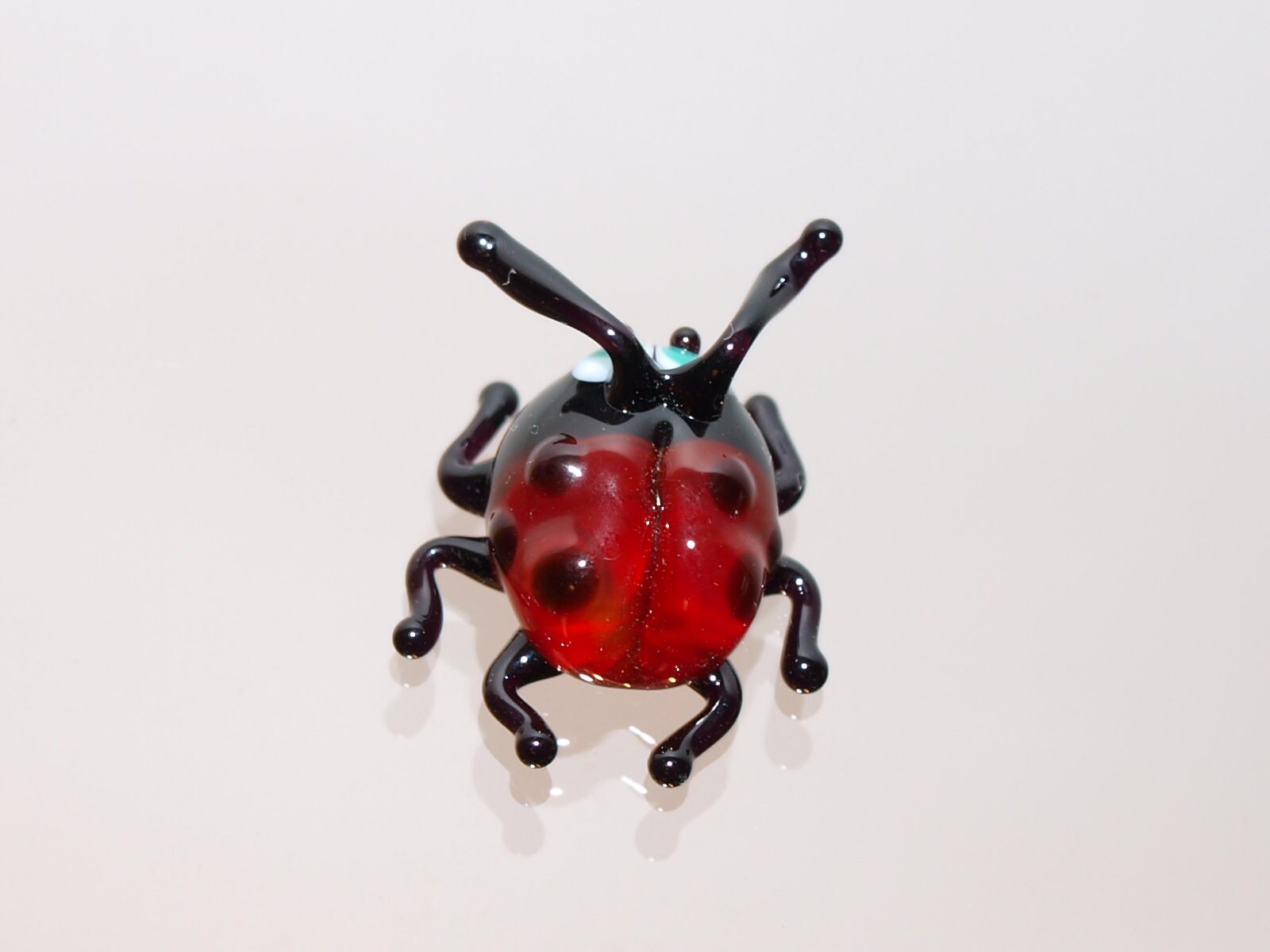 Glass ladybug Glass bug TINY GLASS LADYBUG Glass sculpture | Etsy