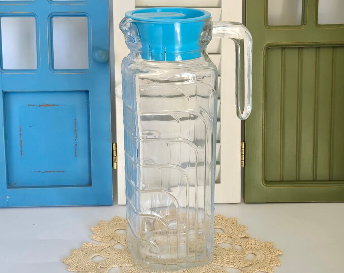 Vintage Retro Lilac Brand Tall Ribbed Design Glass Juice/cold Beverage ...