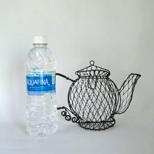 Vintage Retro Black Metal Wire Tea/coffee Pot With Cups Wall Decor - Etsy