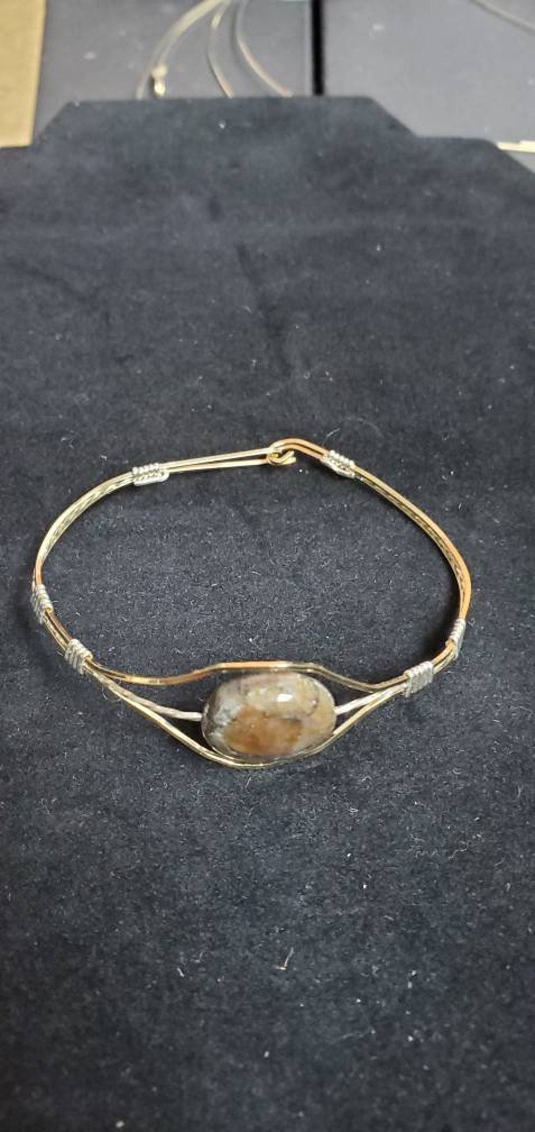 C7. Sterling Silver and Gold Filled Wire Wrapped With Round Fairy Cross ...