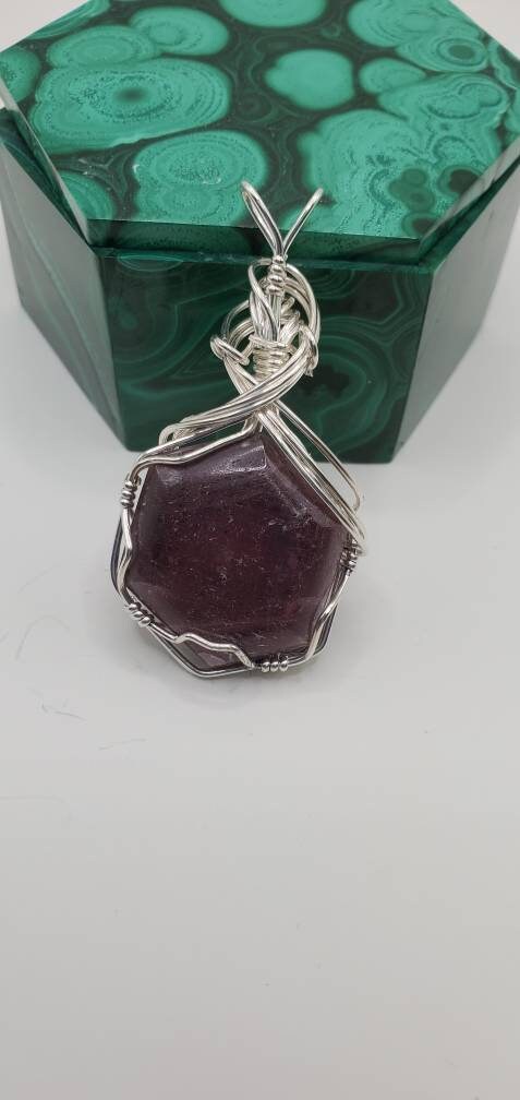 H10. Ruby Stone. Sterling Silver Wire Wrapped Ruby Pendant. - Etsy