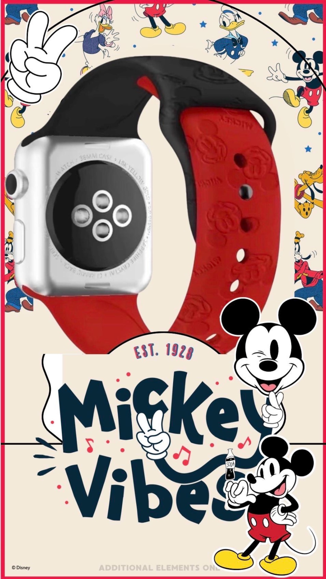 Disney Magic Band Skinsband Castle Snacks Theme Park 40 41 42 44 45 49 ...