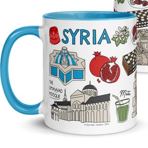 Syria Mug, Middle East Country Cups, Levantine Arab Heritage, City of ...