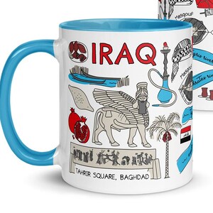 Iraq Mug, Middle East Country Cups, Mesopotamia Arab Heritage, Baghdad ...