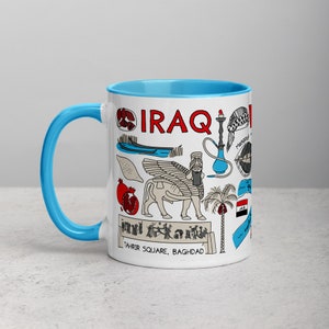 Iraq Mug, Middle East Country Cups, Mesopotamia Arab Heritage, Baghdad ...
