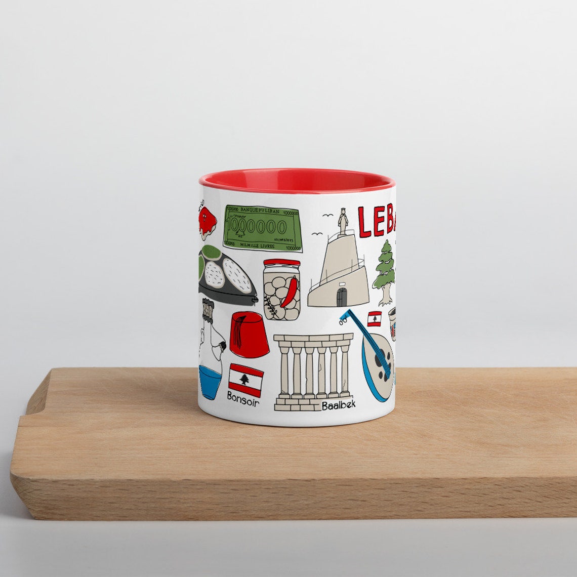 Lebanon Mug Middle East Country Cups Levantine Arab | Etsy